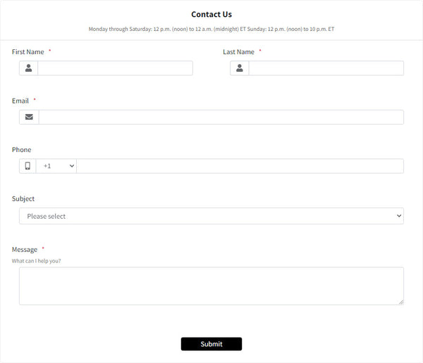 Contact Us no Header Background - PifyApp - Help you to build a ...