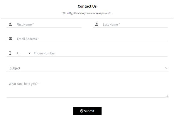 Contact Us with placeholder - PifyApp - Help you to build a customized ...